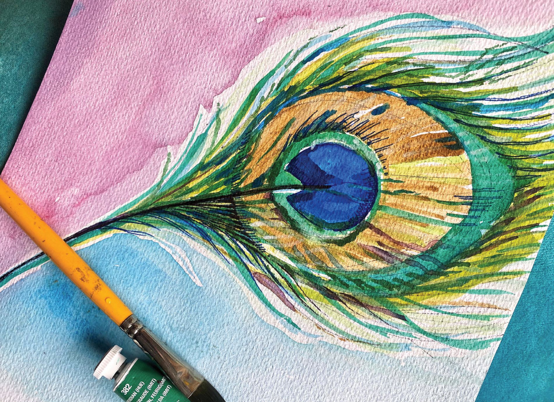 Peacock Colour Splash | Corban Estate Arts Centre