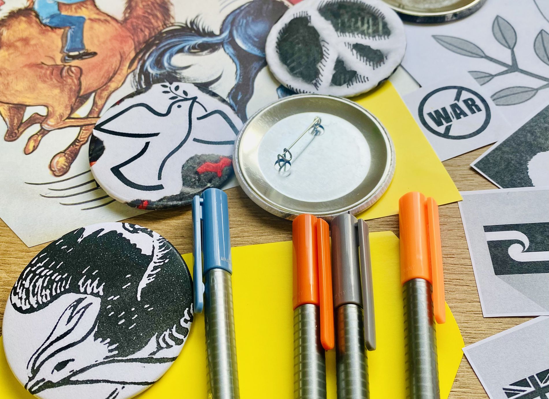 Peace, Love and Protest Badges | Corban Estate Arts Centre